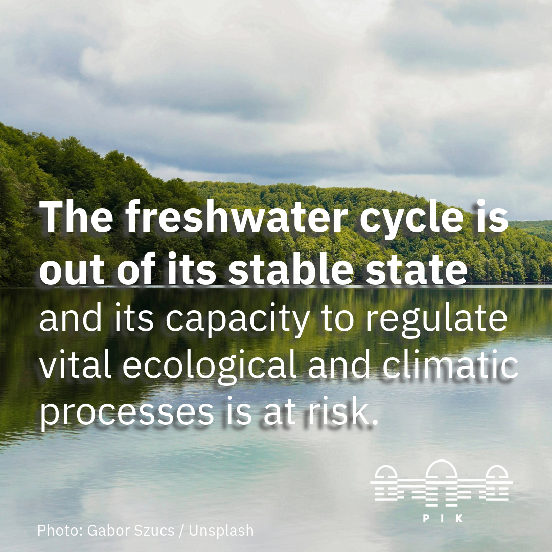 Earth’s freshwater cycle out of stable state — Potsdam-Institut für ...