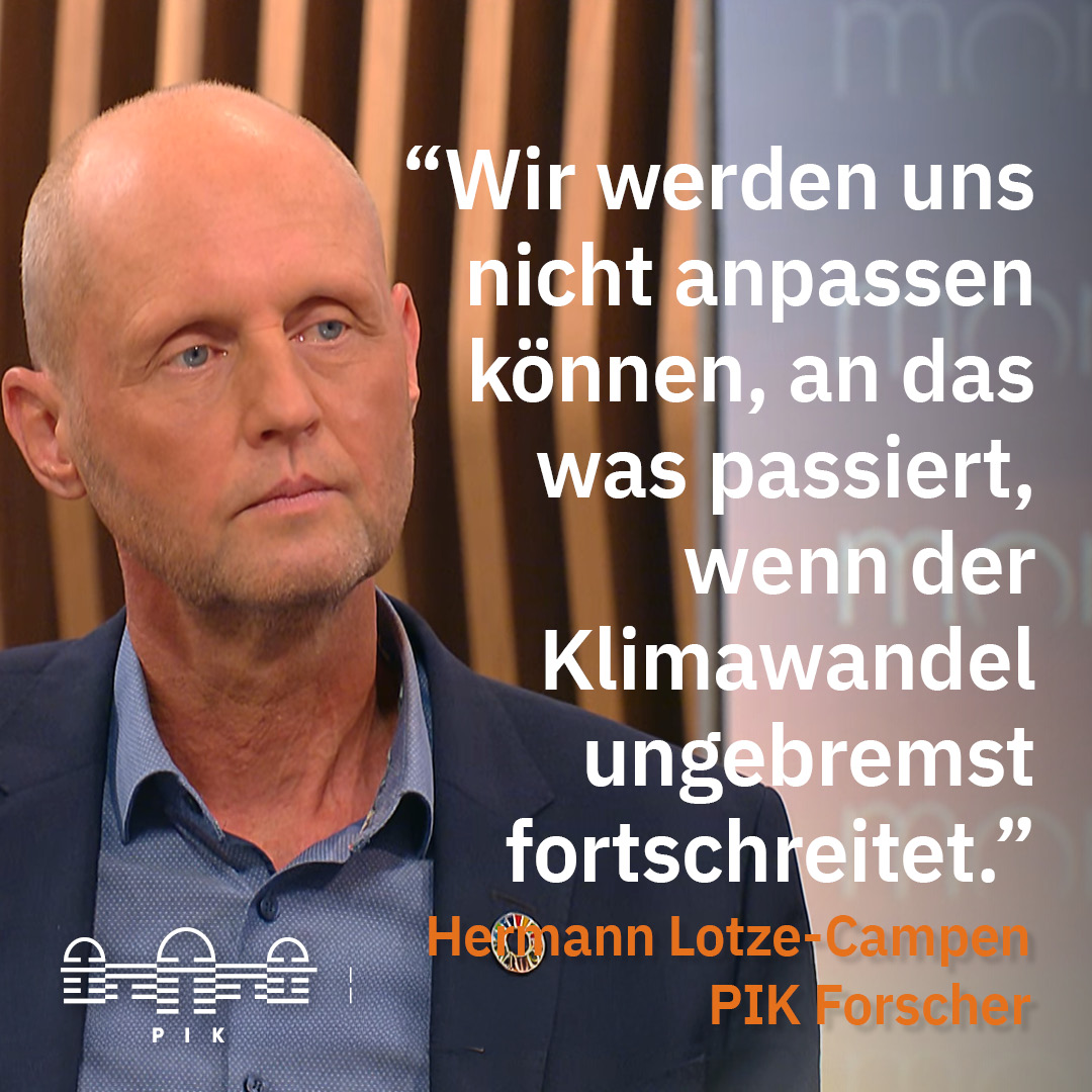 Hermann Lotze-Campen zu Extremwetterereignissen — Potsdam-Institut für ...