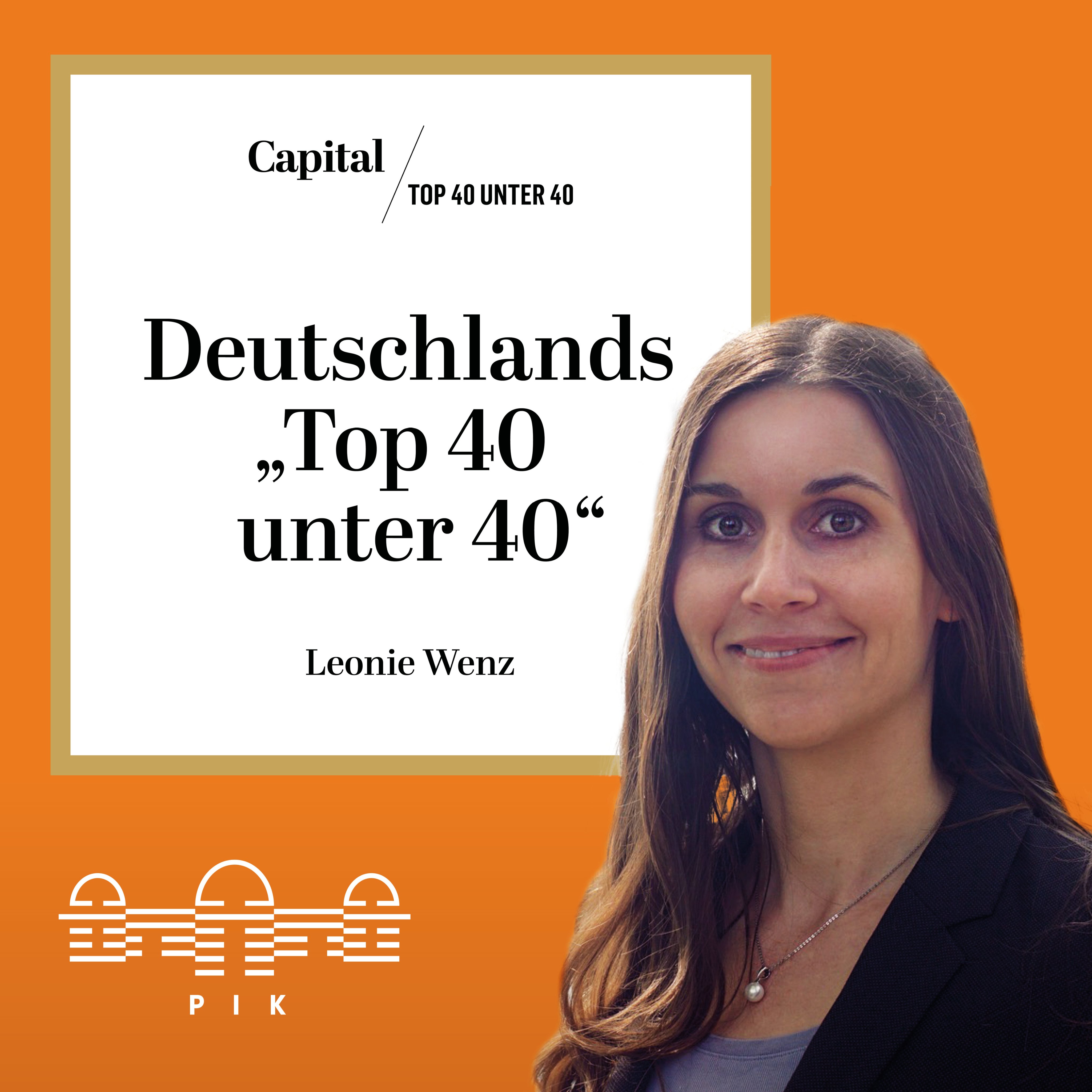 Leonie Wenz unter Deutschlands Top 40 unter 40 — Potsdam-Institut für ...